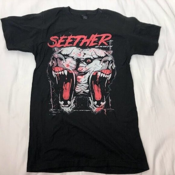 Tultex | Shirts | Seether T Shirt Black Rock Metal Band Keep The Dogs ...